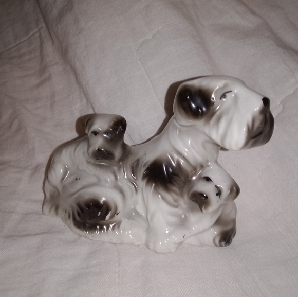 Made in Japan | Art | Vintage Schnauzer And Her Pups Figurine | Poshmark